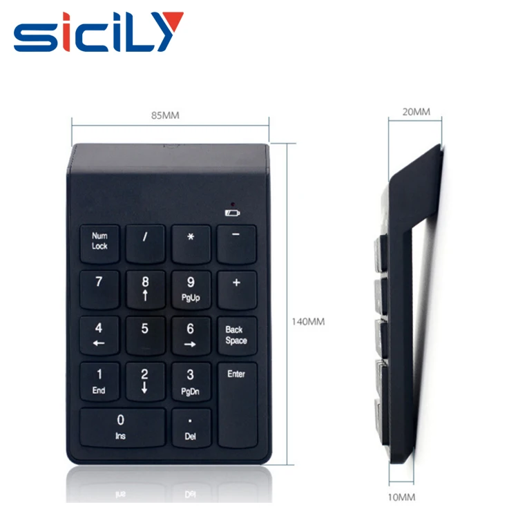 Corporate Gift Black 18keys Wireless Numeric Keypad For Pc Notebook ...