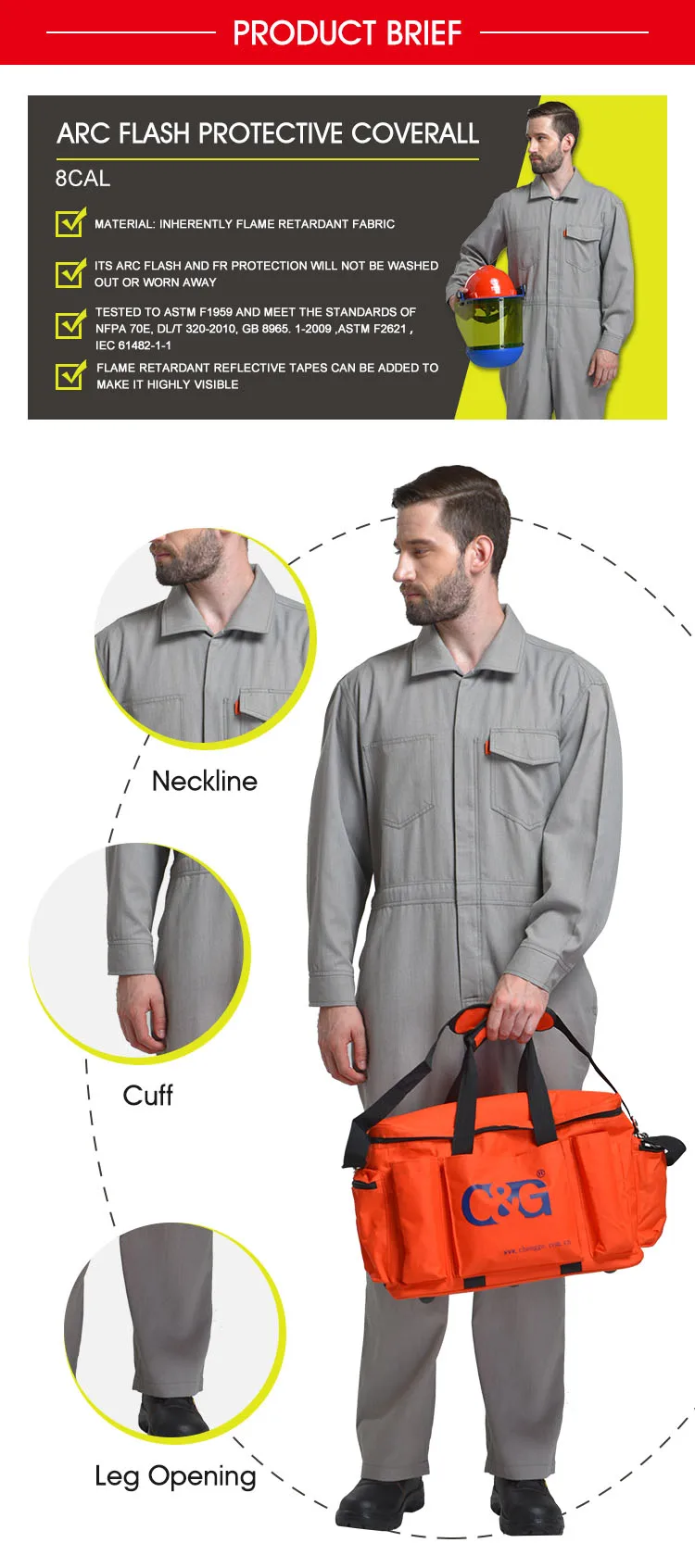 Outstanding Manufacture 8 Cal High Level Linemen Protective Clothing ...