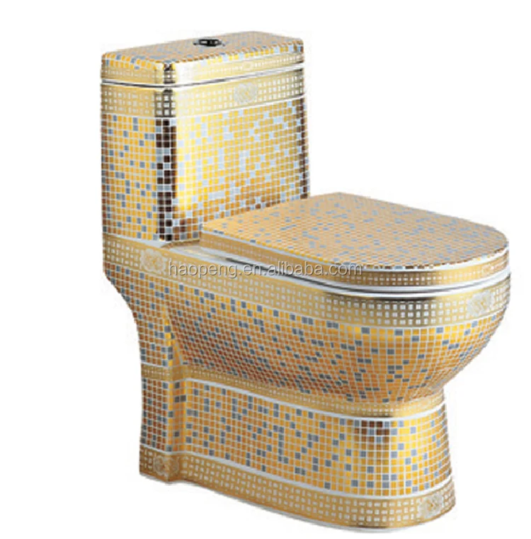 Hot Sale New Gold Printed One Piece Toilets/arab Toilet Wc - Buy New ...