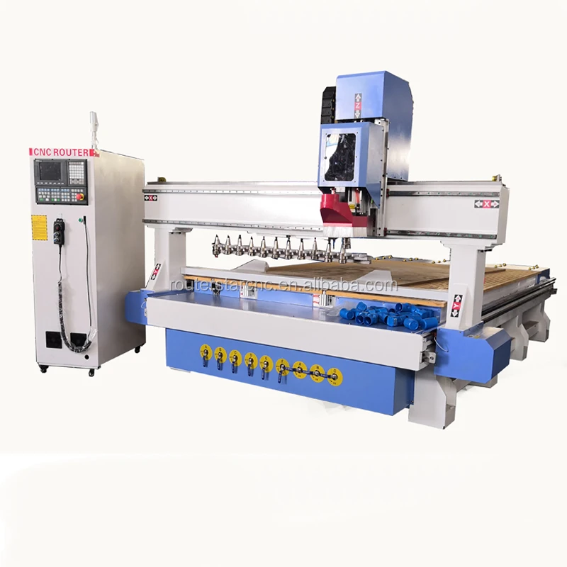 Disc Type Atc Cnc Carving Wooden Door Making Machine/9kw Spindle Cnc ...