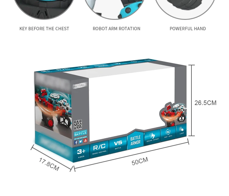 Warrior Battling Boxing Toy 360 Degree Rotation Humanoid Fighting Rc ...