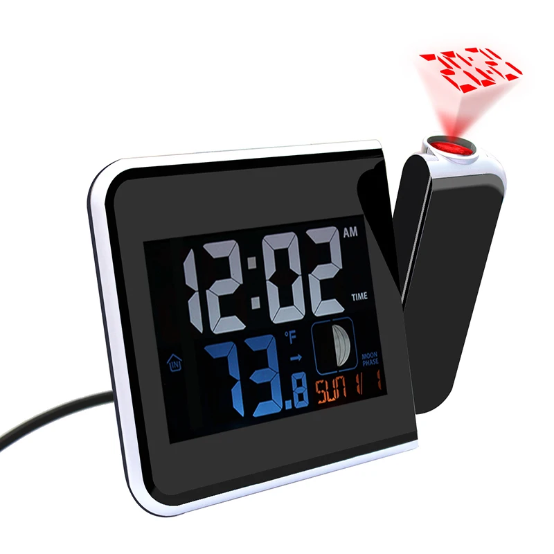 Display Lcd Marathon Radio Alarm Clock Temperature Projection Digital ...
