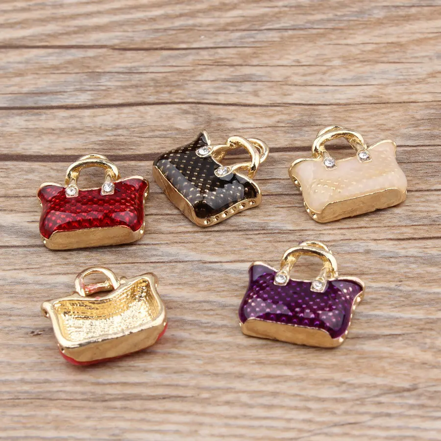 Best Selling Fashion Zinc Alloy 3d Enamel Charm Shape Bag - Buy Charm ...