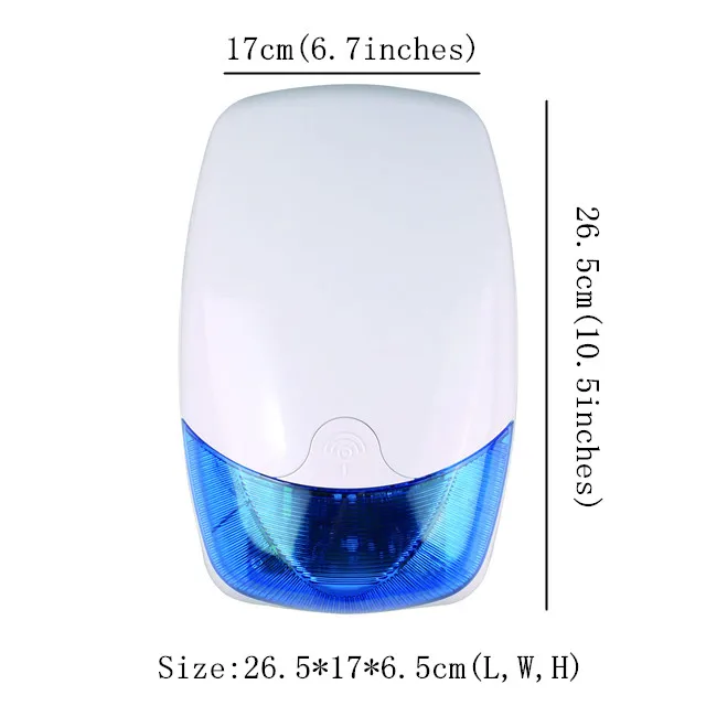 Security Alarm Outdoor Siren Led Light Blue Red Color Optional - Buy ...