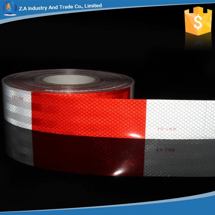 5cm Width Red And White Strip Truck Reflective Sticker - Buy 3m ...