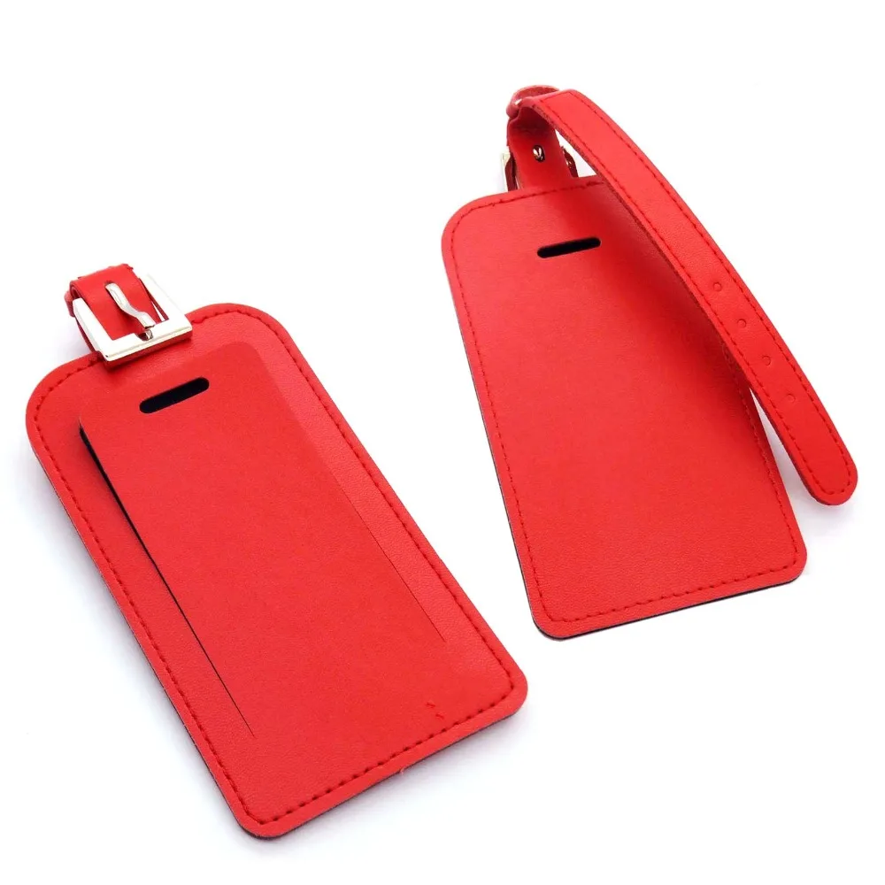 Hotel Baggage Labels Custom Name Card Holder Leather Luggage Tag With ...