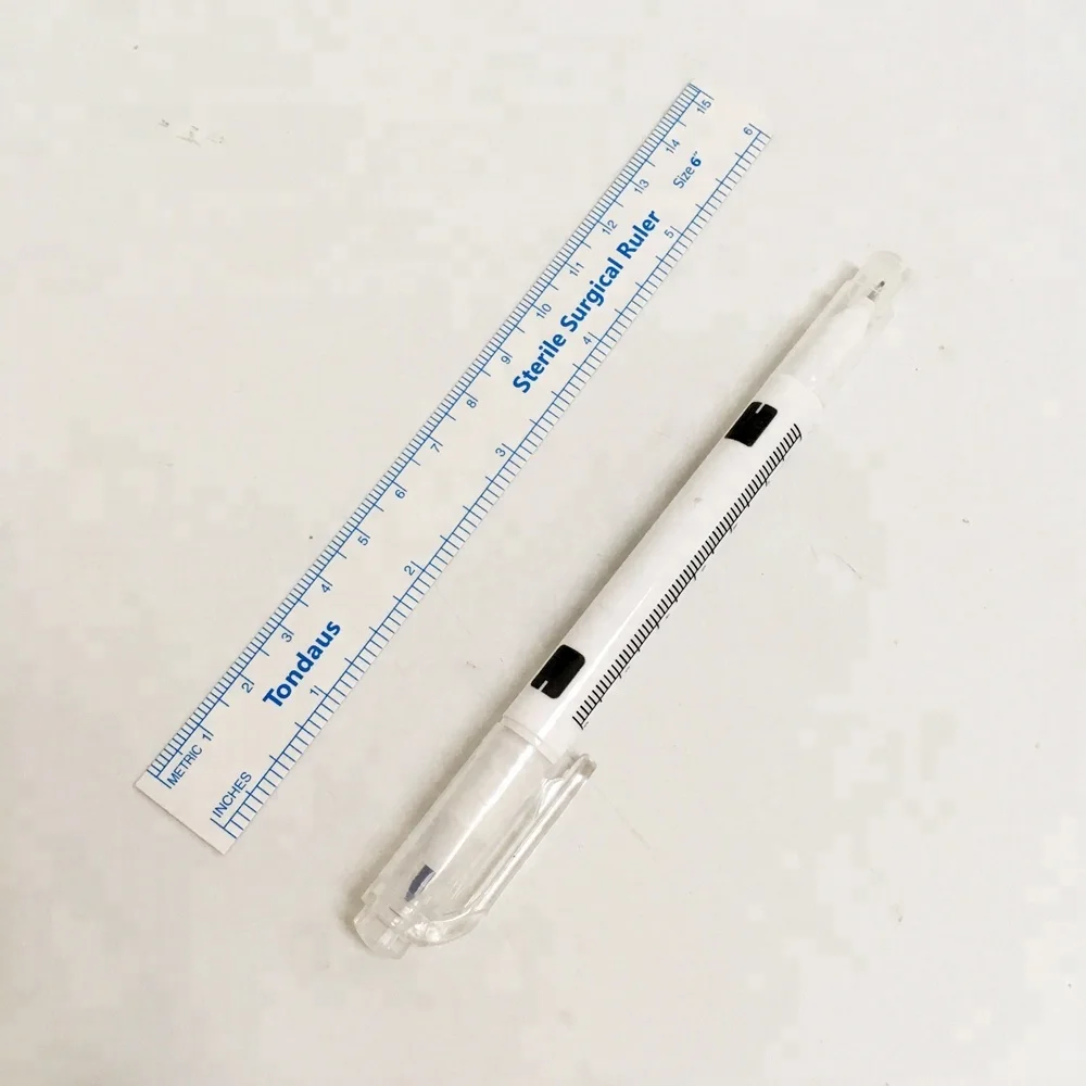 Berlin Double Tip Surgical Skin Marker Pen With Ruler For Permanent ...