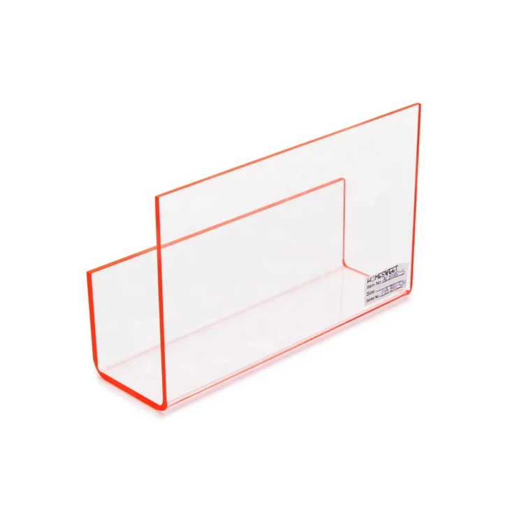 Glitter Pink Acrylic Magazine File Holder - 3 Sections