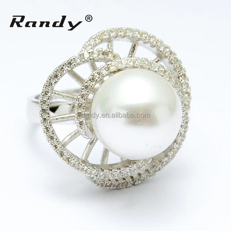 Elegant Pearl Moti Sterling Silver Ring Simple Design Ring For Girls ...