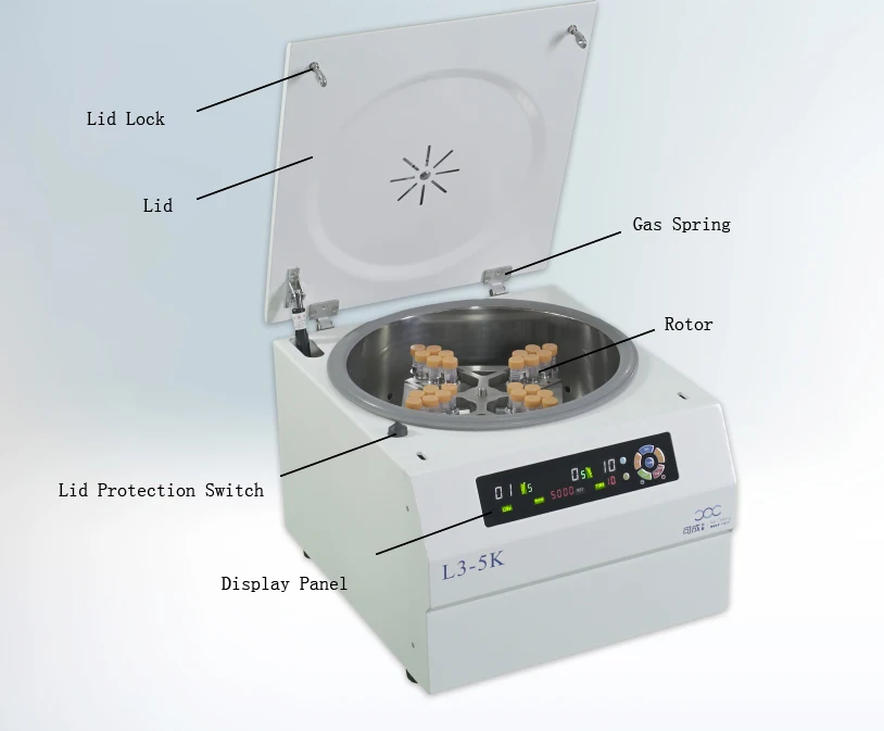 L3-5k Desktop Centrifuge Machine Low Speed Laboratory 96 Well Micro Plate Pcr Centrifuge With ...