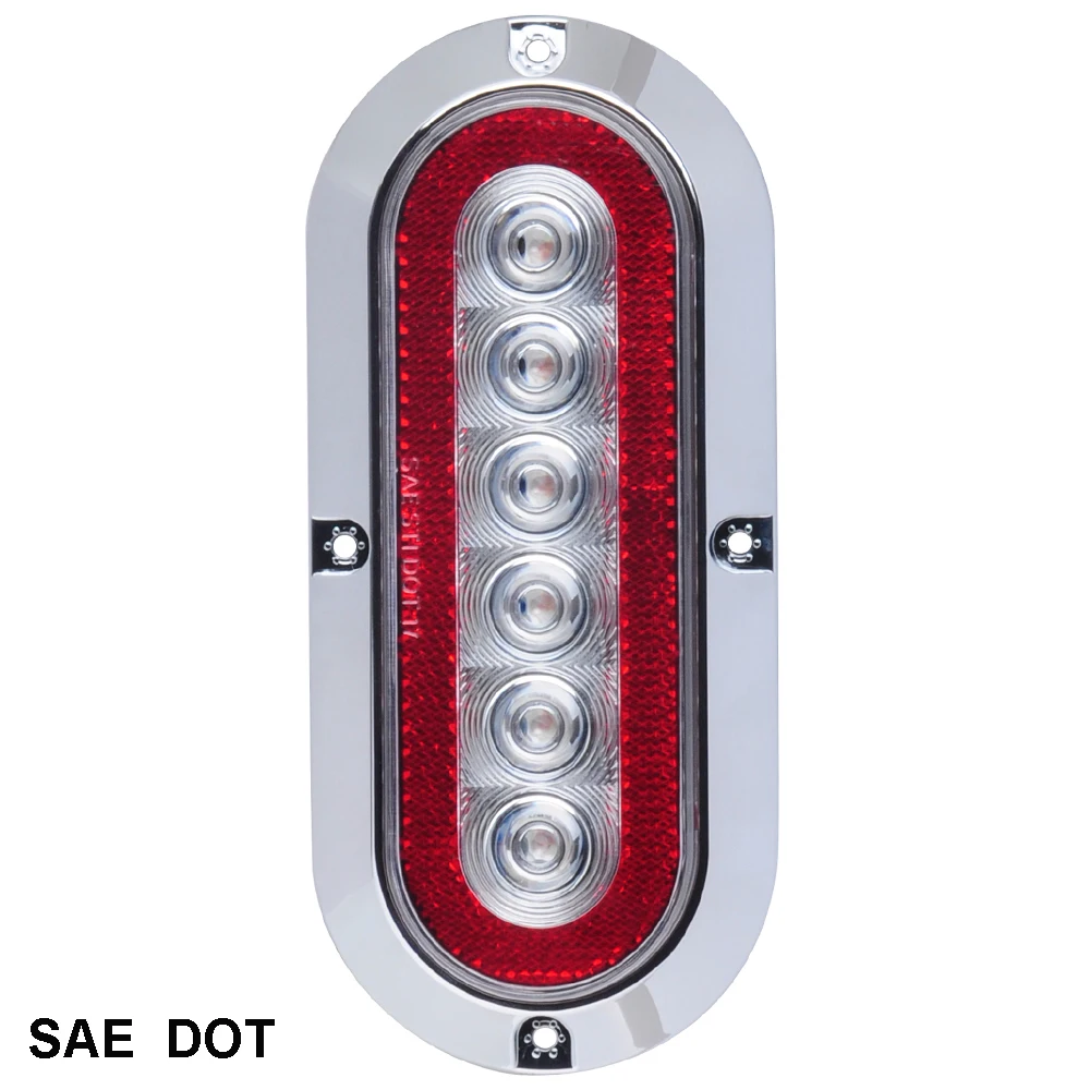 6" Oval LED Light - Surface Mount for Truck/trailer Rear