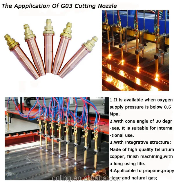 G03 Lpg Propane Cutting Nozzle For Cnc Flame Cutting Machine, Oem