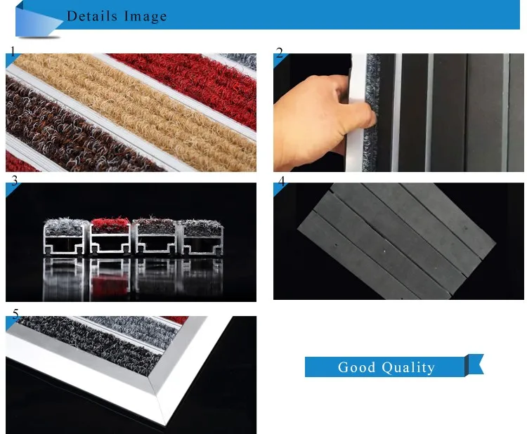 Hotel Flooring System - Entrance Carpet Doormat with Aluminum Frame