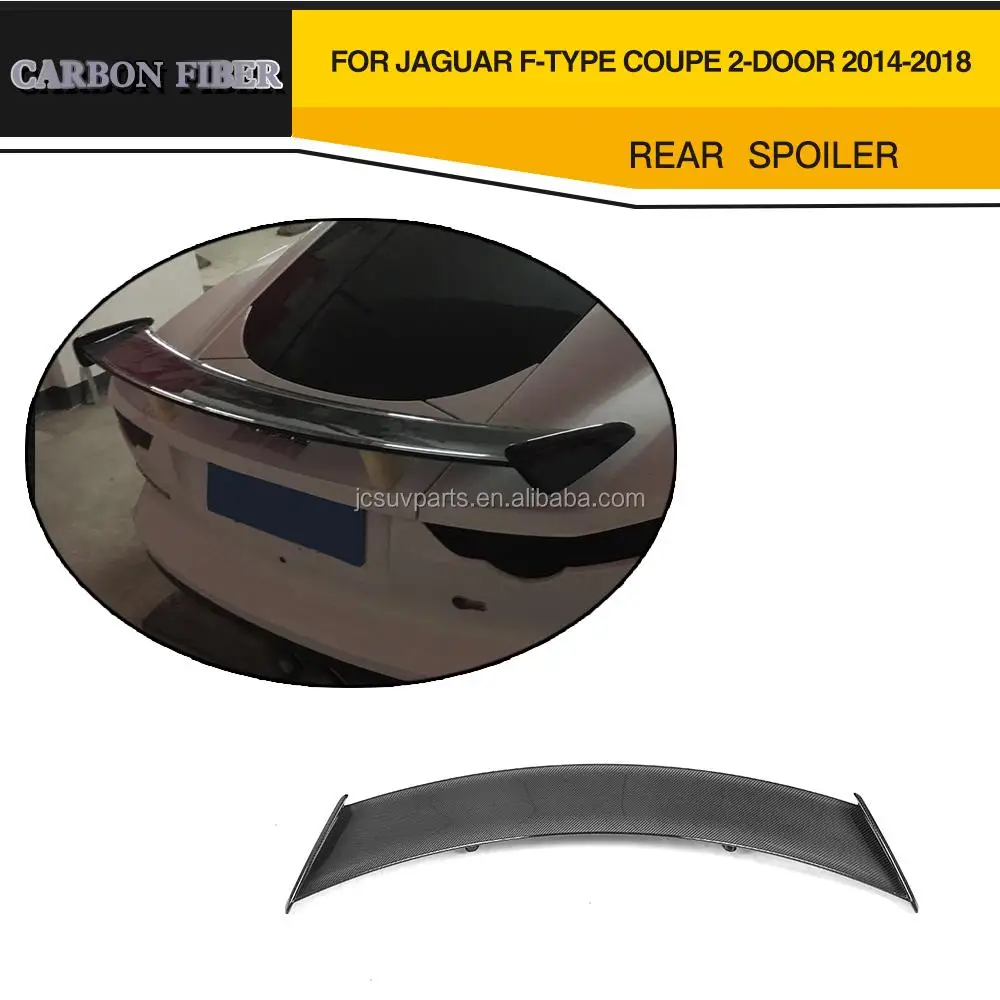 Carbon Fiber Rear Racing Rear Spoiler For Jaguar F-type Coupe 2-door ...