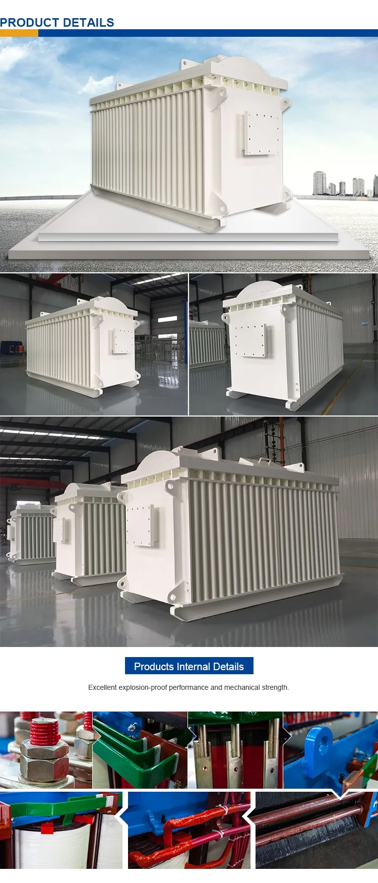 Mine 3 Phase Flame Proof Power Transformer Substation 2000 Kva Dry Type ...