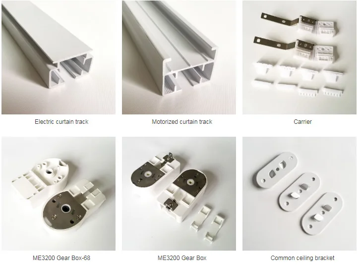 Motorized Electric Ripple Fold Curtain Track Runner