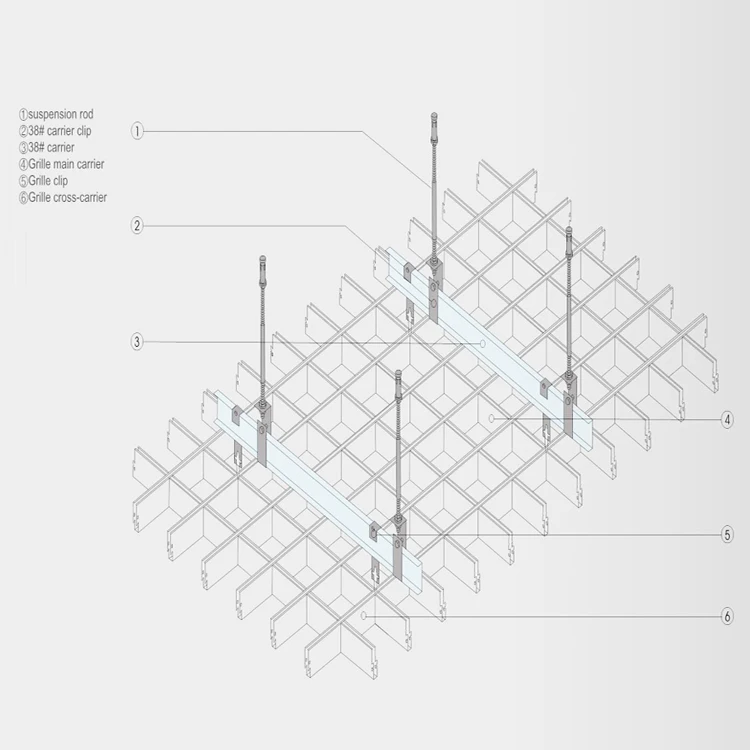 Installation Of Interior Material Aluminium Trellis Ceiling - Buy ...