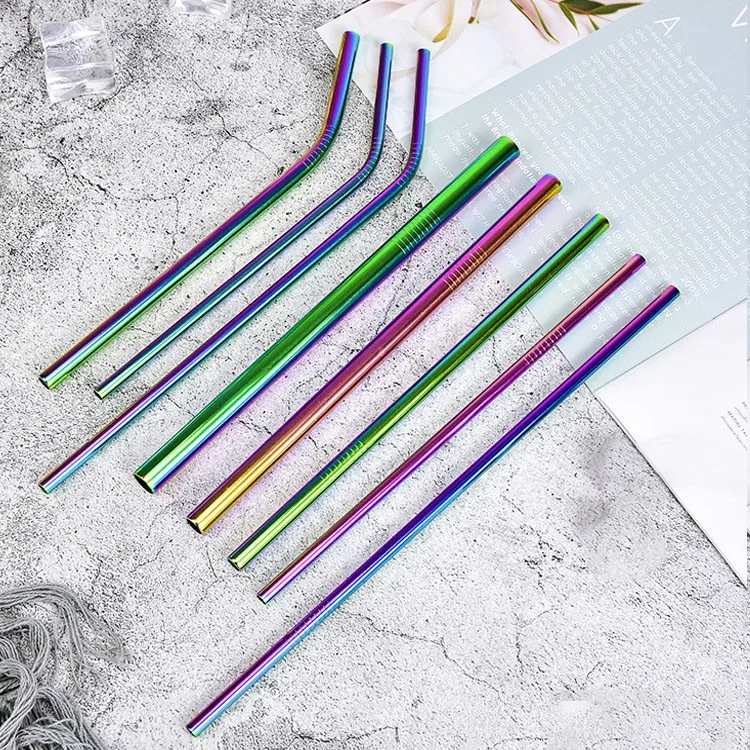 Custom Logo Straws Stainless Steel Reusable Drinking Straws Custom Logo ...