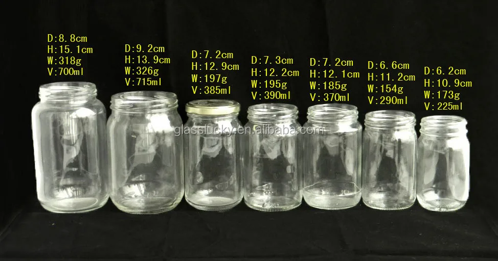 Glass Jam Jar With Lid 250ml Glass Jar For Canning - Buy Glass Jar For ...