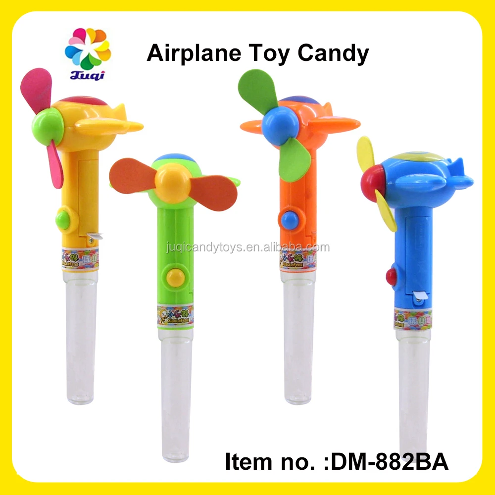 Kids Mini B/o Spinning Candy Fan With Plastic Toys With Empty Candy ...