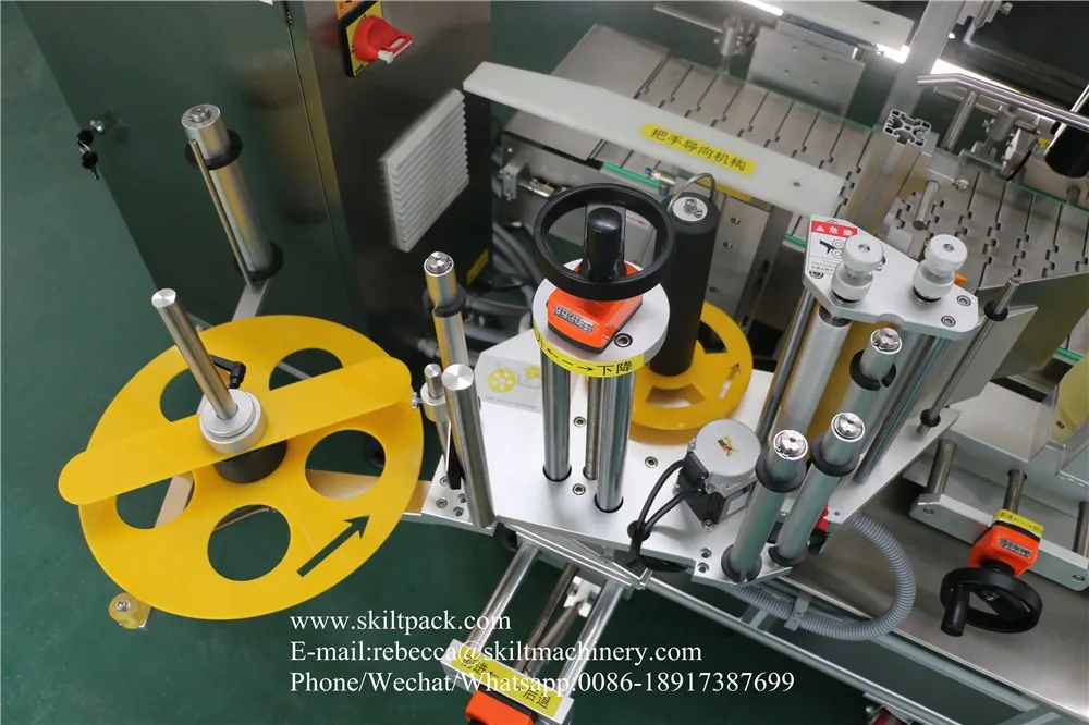 Skilt Automatic Sticker Big Bucket Pail Label Sticking Machine Laebling ...