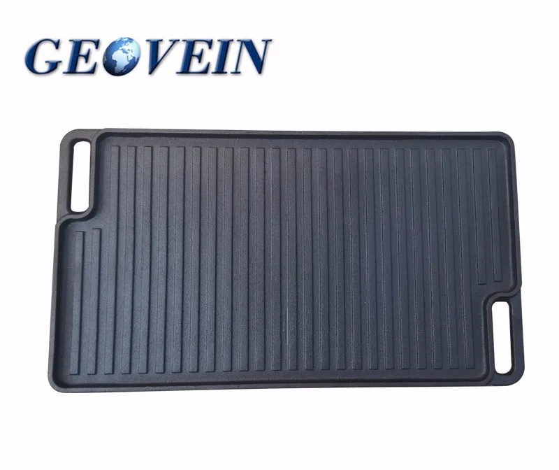 Rectangular Cast Iron Grill Plate With Wooden Tray - Buy Cast Iron ...