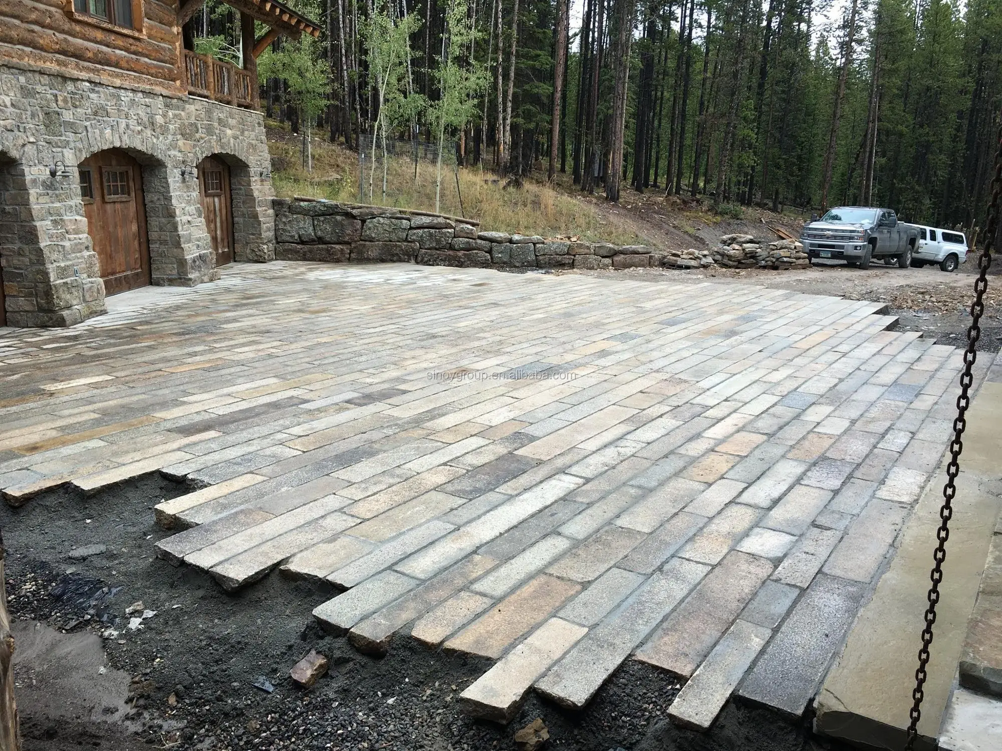 Antique Bush Hammered Stone Planks - Durable & Stylish