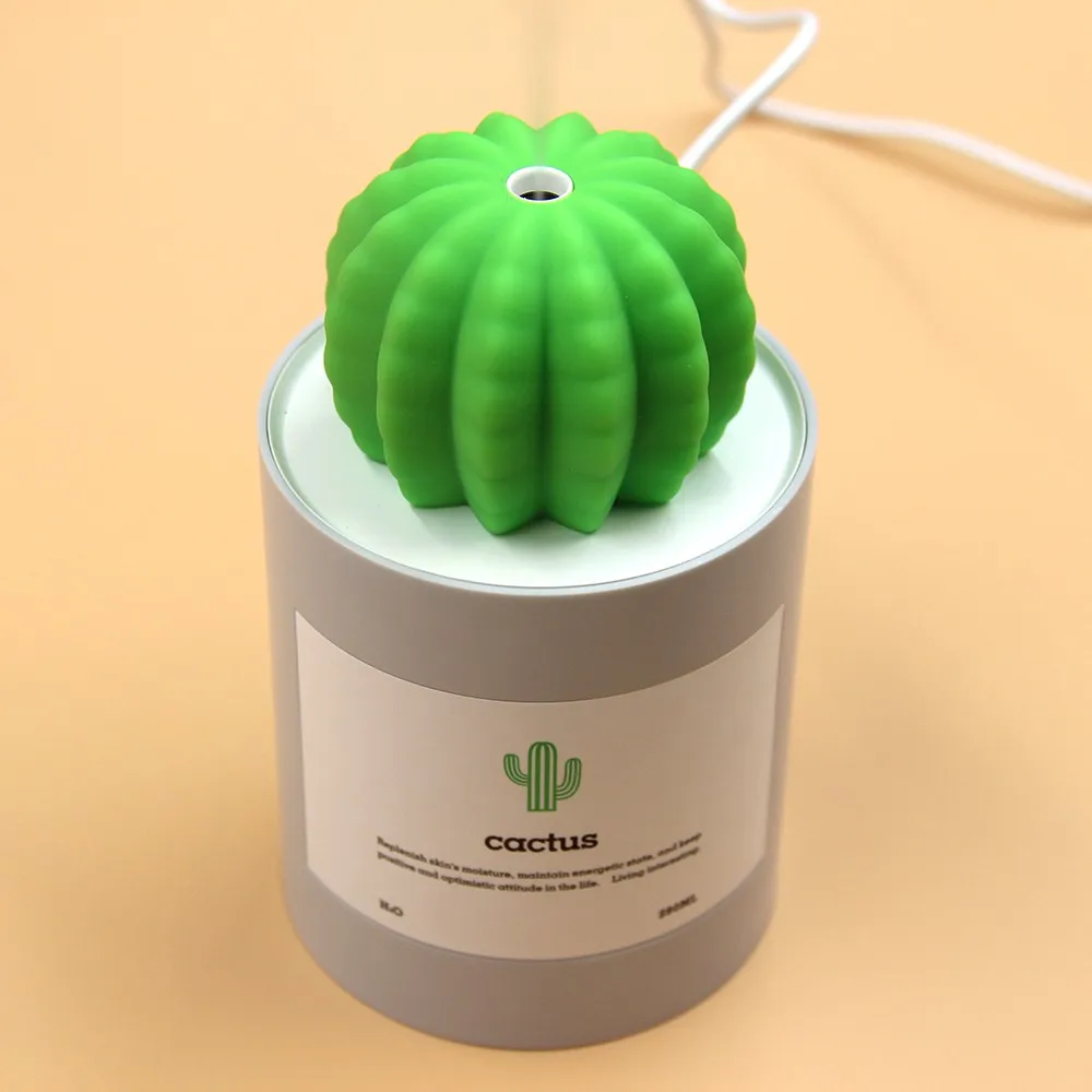 Cactus Plant Design 280ml Mini Usb Difusor De Aromas Electric Cold Mist ...