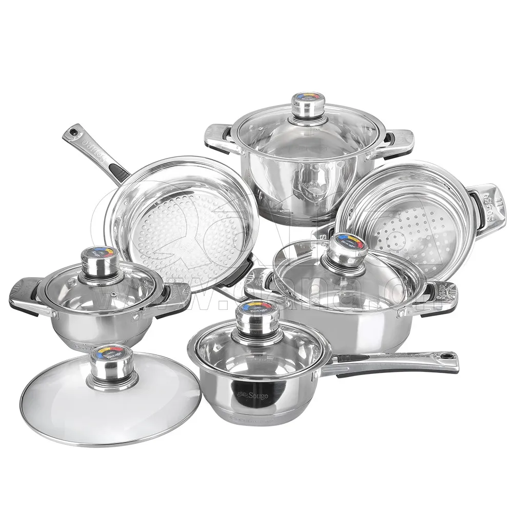 2017 Christmas Hot Selling 12pcs Stainless Steel Mayer House Cookware ...