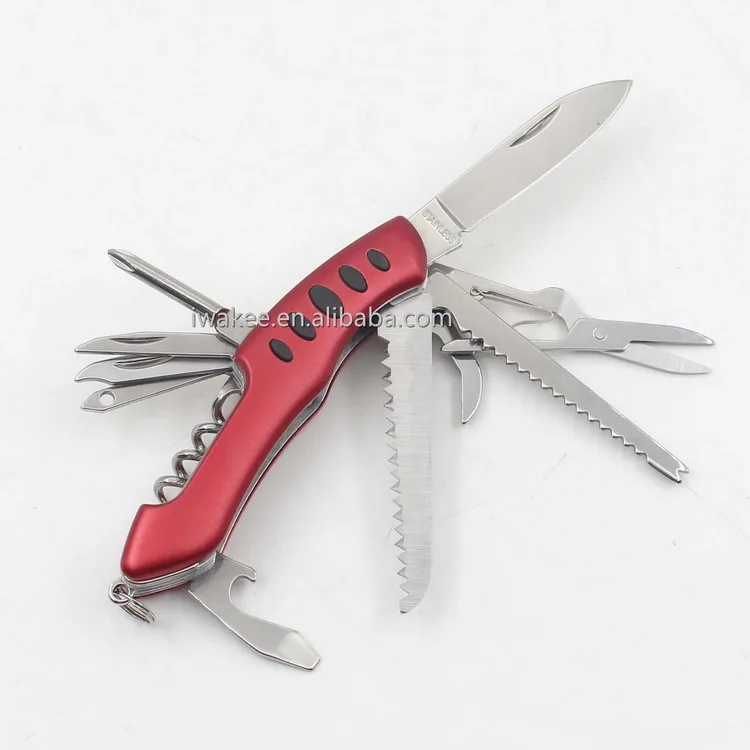 Stainless Steel Survival Army Knife Swiss Pocket Knife 11 In 1 Multi ...