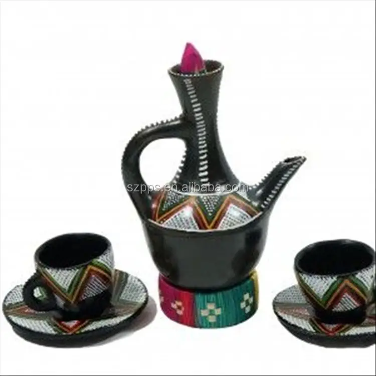 Ethiopian Coffee Pot - Classic Jebena Clay Pot 800-1200ml