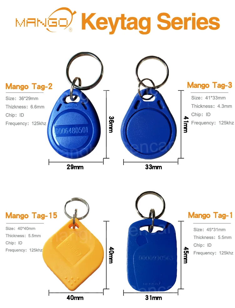 Low Cost Passive Tag Proximity 125khz Tk28 Mango Rfid Key Fob - Buy ...