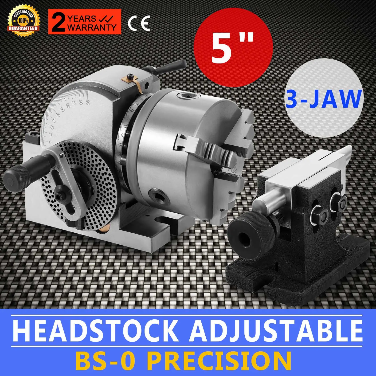 Dividing Head Bs-0 5inch 3 Jaw Chuck Dividing Head Set Precision Semi ...