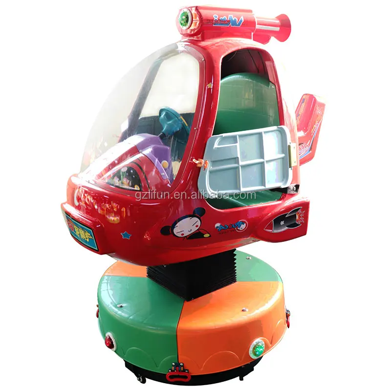 Coin Operated Kids Ride On Helicopter Kiddies Ride Swing Machine Indoor ...