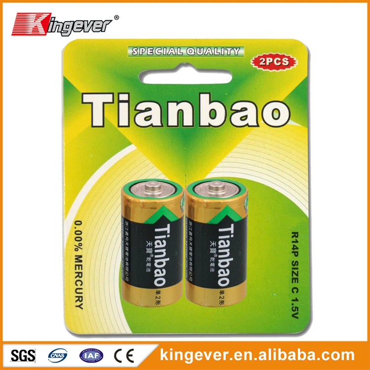 Max Power R14 C Size Um2 1.5v Dry Carbon Zinc Battery