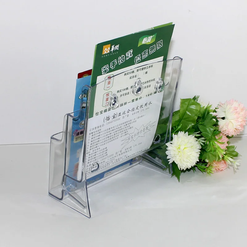 Office Plexiglass A5 Plastic File Document Leaflet Paper Brochure ...