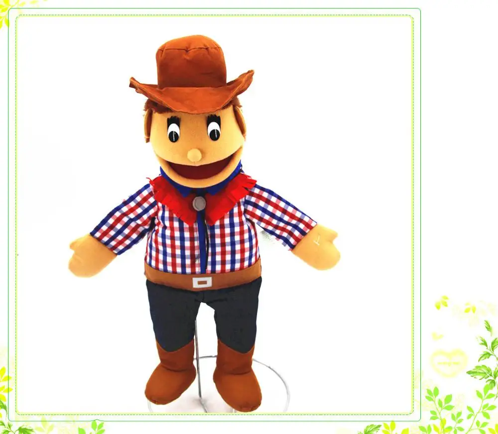 Custom Fashion Stuffed Cowboy Plush Hand Puppet Doll Toy - Buy Custom ...