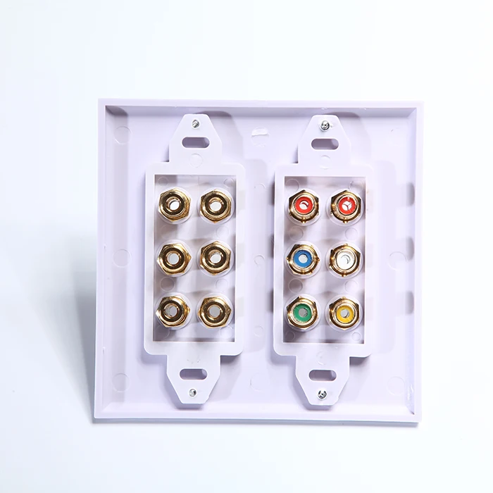 Home Theater Speaker Wall Plate Outlet 6 Speaker Sound Audio ...