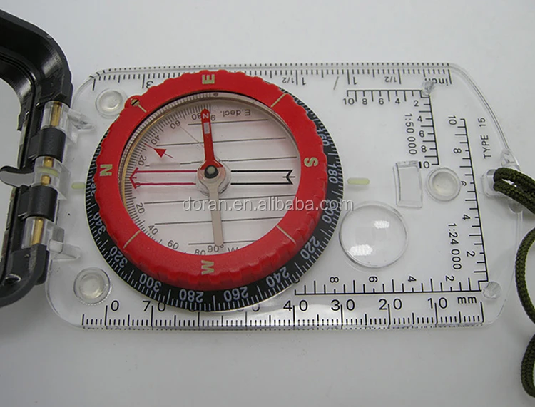 Outdoor Folded Hiking Compass With Protector Map Measure Compass - Buy ...