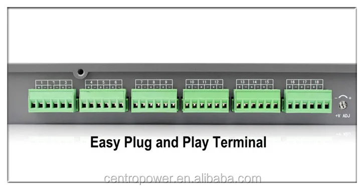Ac/dc Power Supply 18 Channel Power Distribution Box With Led Meter ...