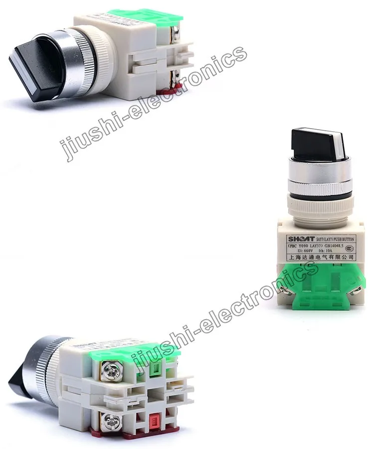 Lay37-11x/2 22mm Push Button 2 Way Selector Switch 22mm (lay37 /lay7 ...