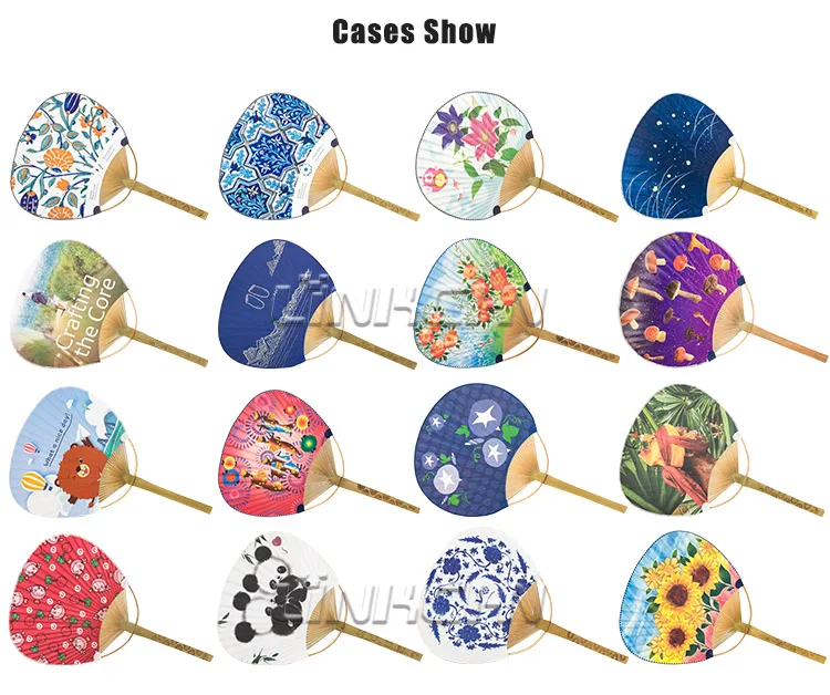 Customized Paper Paddle Handheld Decorative Fans by Linkchn