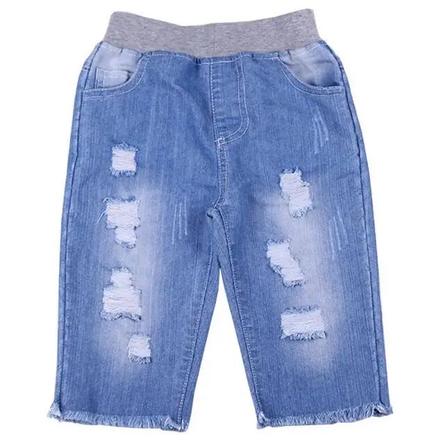Ripped Waist Baby Jeans Denim Pants Damaged Jeans Destroyed Kids Jeans ...