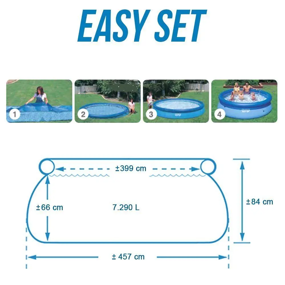 Intex 28158 15ft X 33in Inflatable Easy Set Above Ground Swimming Pool ...
