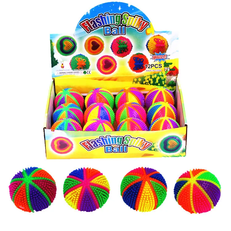 Wholesale Flashing Light Up Ball Toy Squeeze Bouncing Novelty Sensory ...