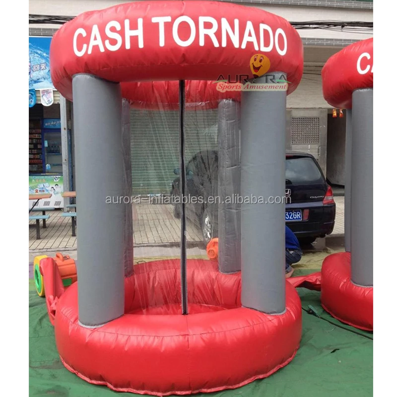 New Style Inflatable Cube Cash Money Catching Grab Machine Booth Money ...