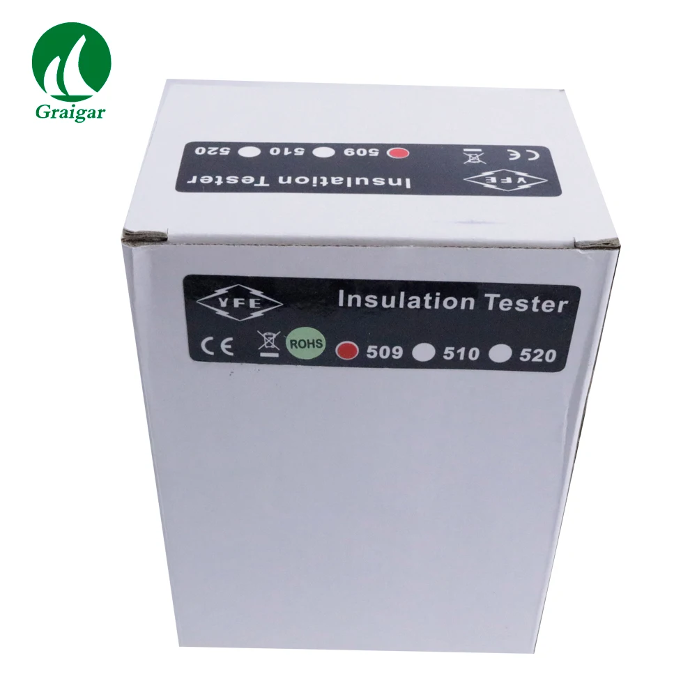 Tenmars YF-509-probador de resistencia de aislamiento Digital, rango de 0,1 Mohm ~ 2000Mohm ...