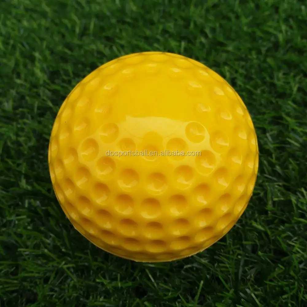 9" Yellow Pitching Machine Dimpled Baseball - Buy Baseball,Pitching ...