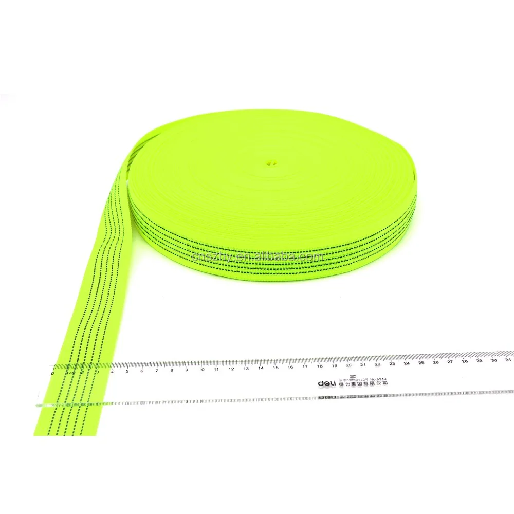 Custom 38mm Pp Colored Reflective Elastic Tape Webbing Strap - Buy ...