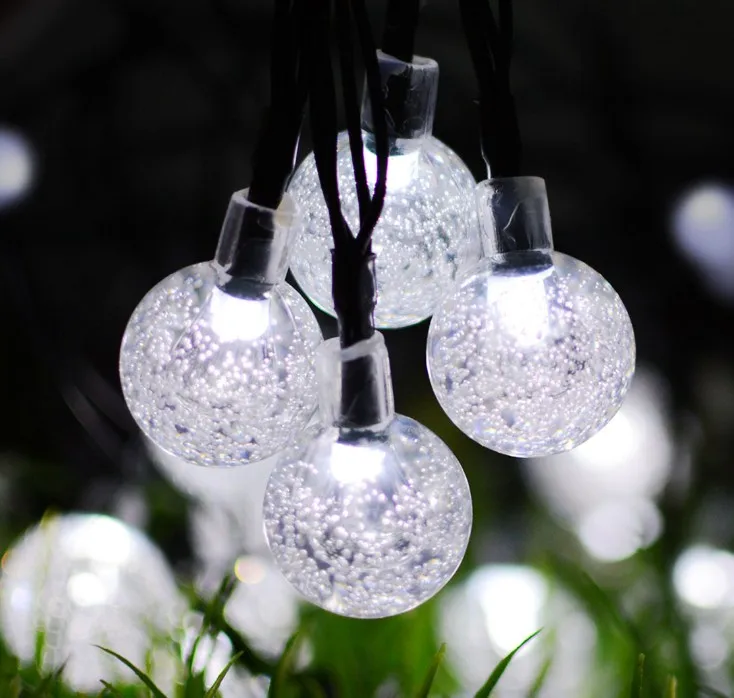야외 방수 Led 20ft 30 크리스탈 공 태양 글로브 Led 요정 태양 Led 화환 문자열 빛 Buy 태양 글로브 Led